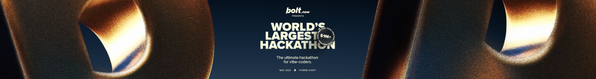 World’s Largest Hackathon presented by Bolt: Build with AI for a shot at some of the $1M+ in ...